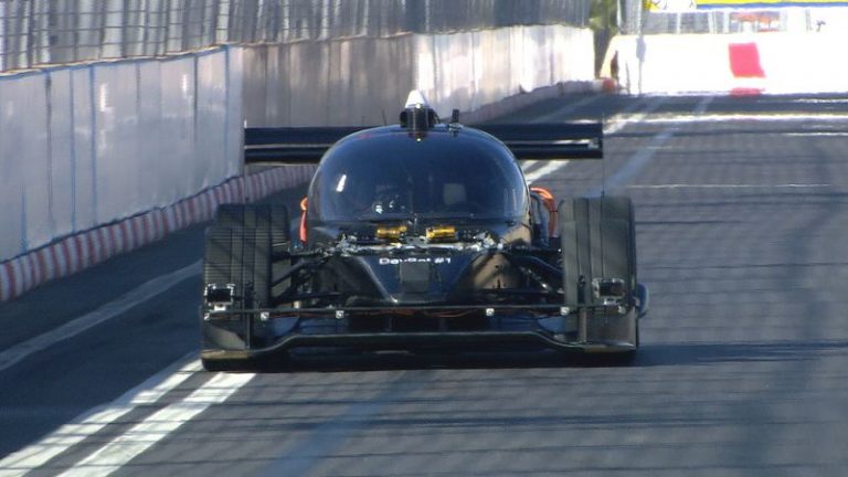 The driverless car “Roborace” makes its track debut in Marrakech ...